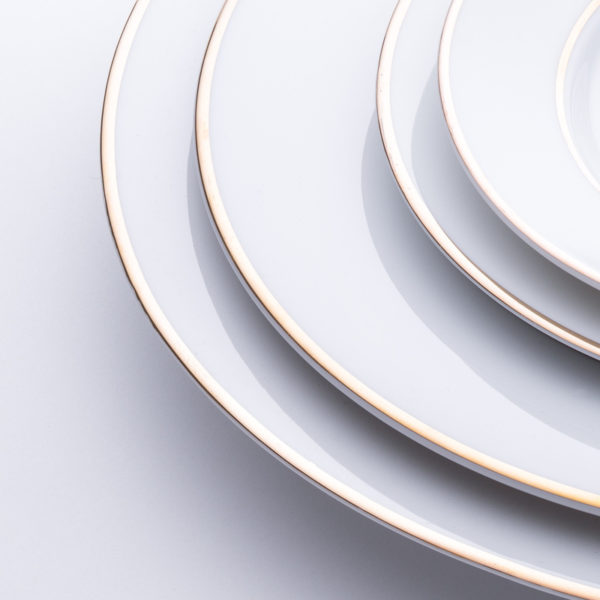 White China with Gold Rim Rental | Encore Events Rentals : Encore ...