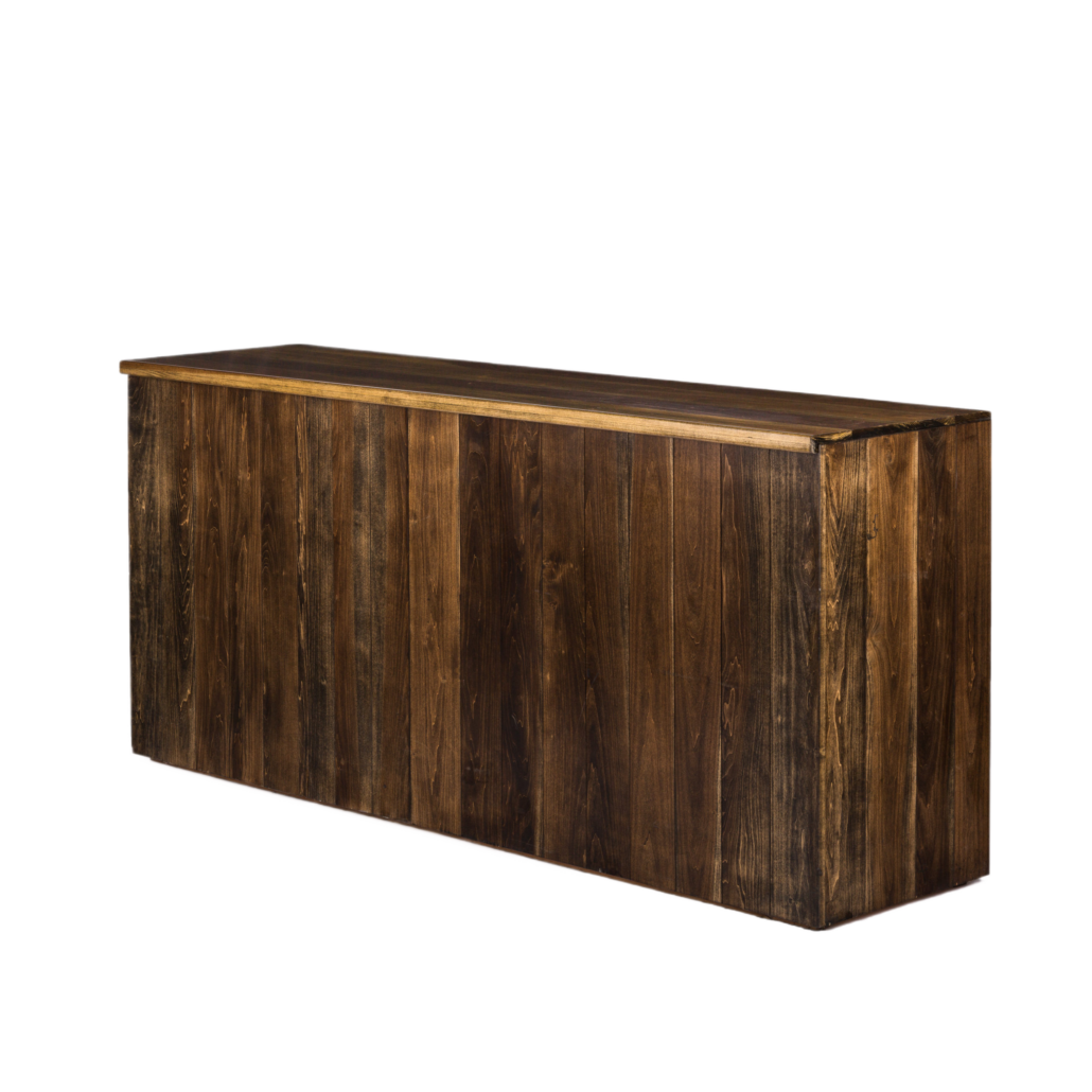 8' Farm Wood Bar Rentals | Encore Events Rentals : Encore Events Rentals