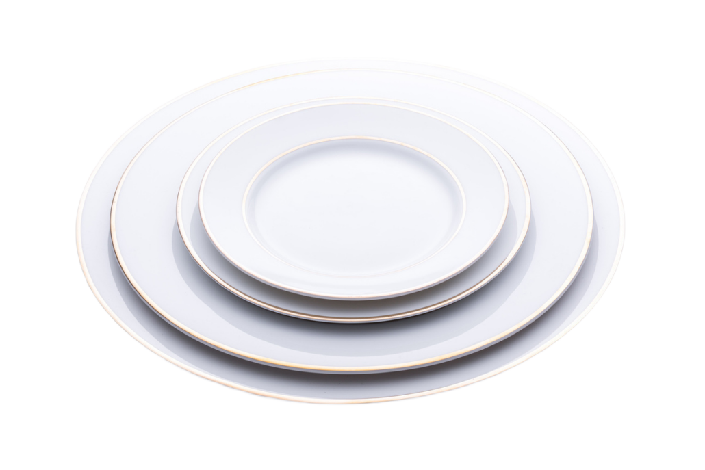 White China with Gold Rim Rental | Encore Events Rentals