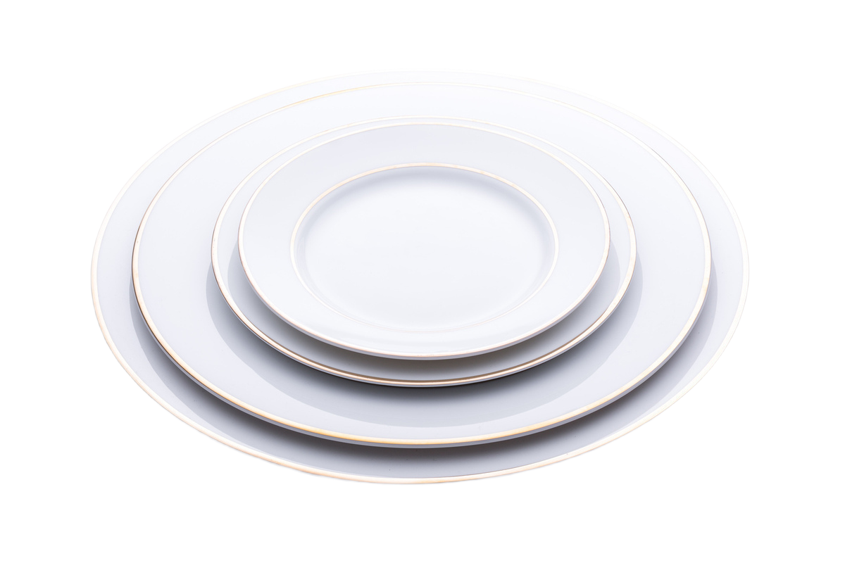 White China with Gold Rim Rental | Encore Events Rentals : Encore ...