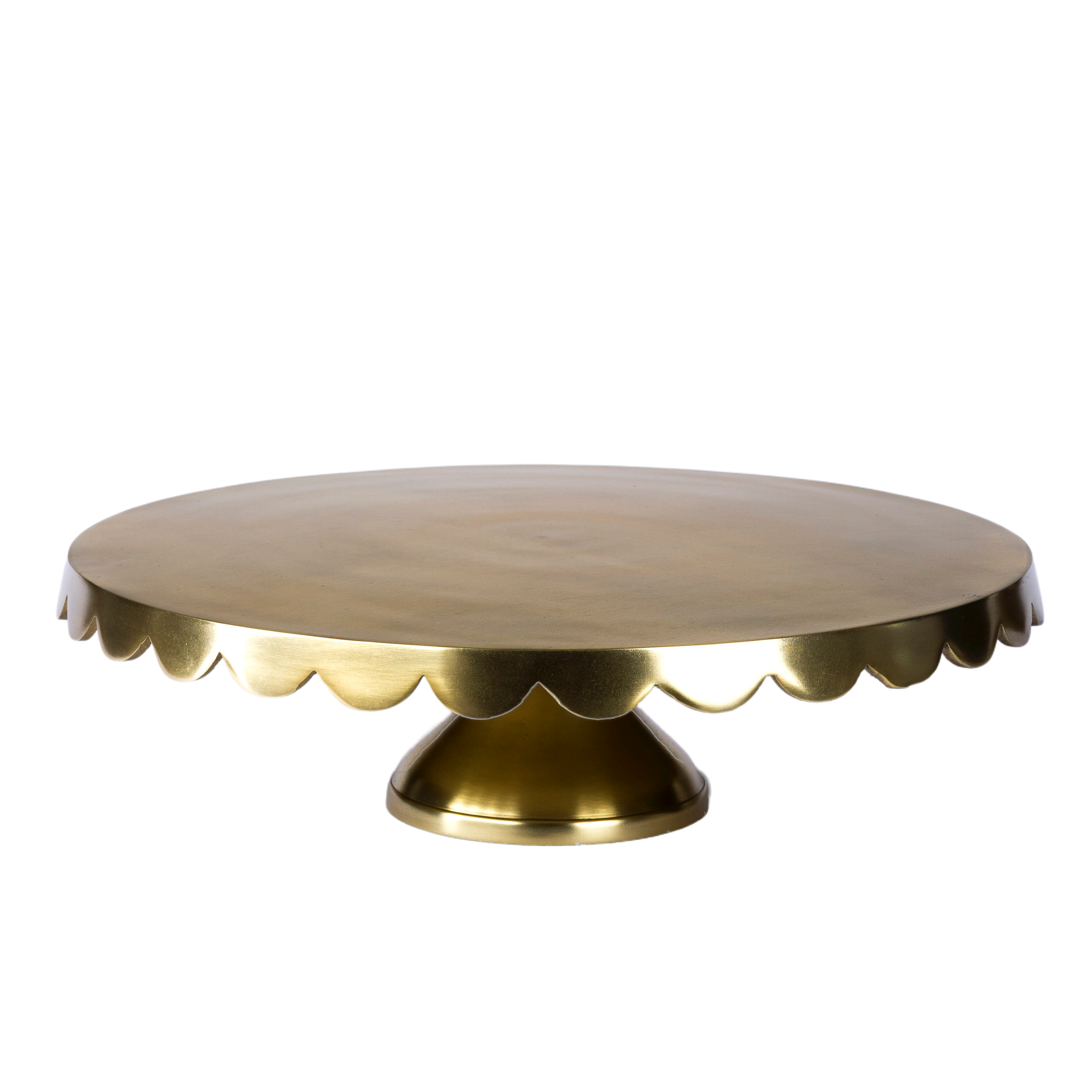 Gold Scallop Cake Stand | Encore Events Rentals : Encore Events Rentals