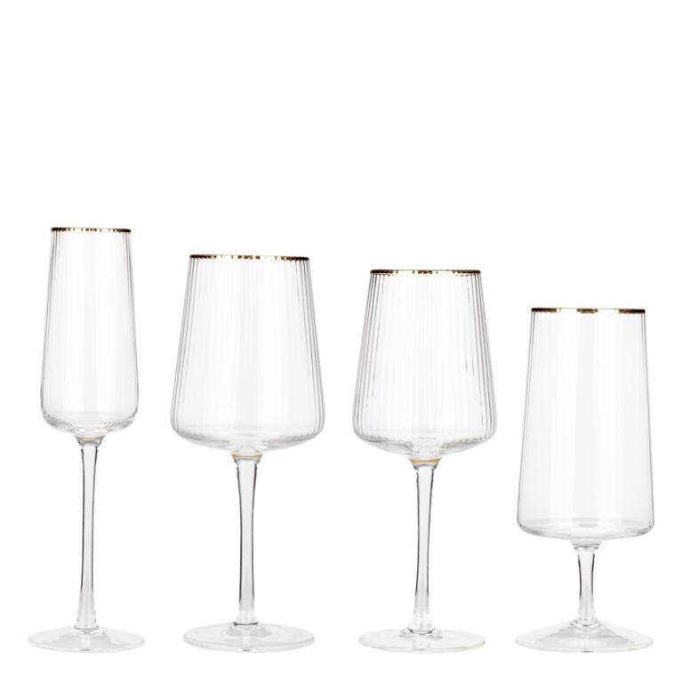 Spectra Gold Rim Glassware | Encore Events Rentals