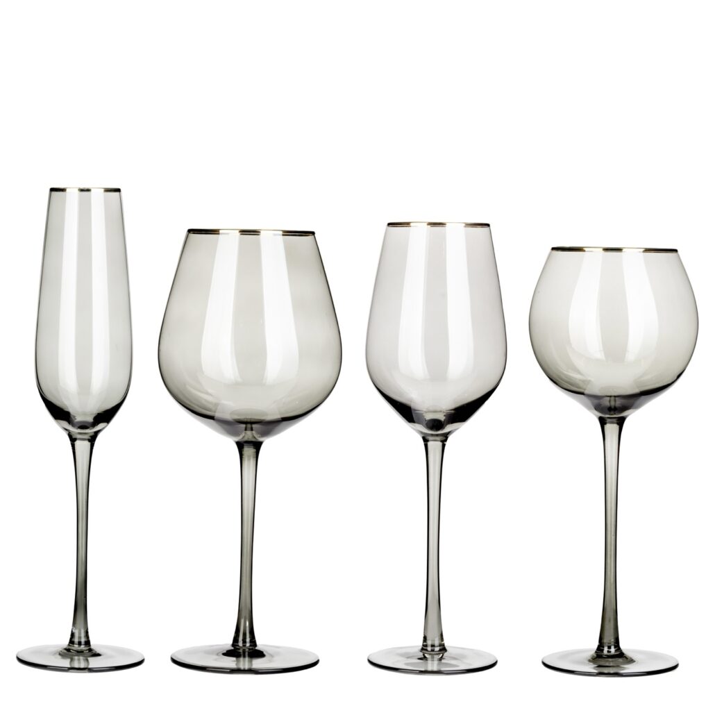 Sterling Smoke Glassware | Encore Events Rentals